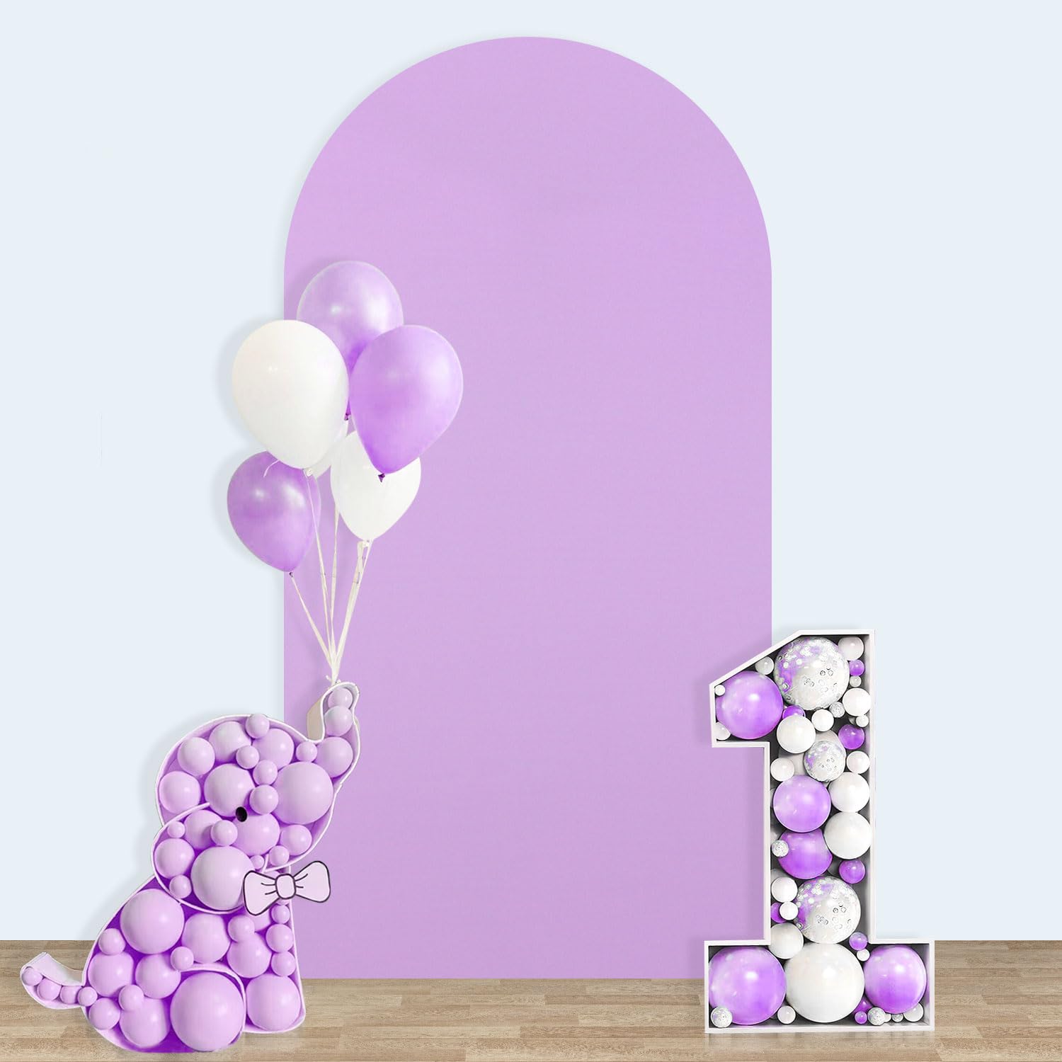 Amazon.com : PATYDEST 6ft Arch Cover Purple Wedding Arch Backdrop Cover ...