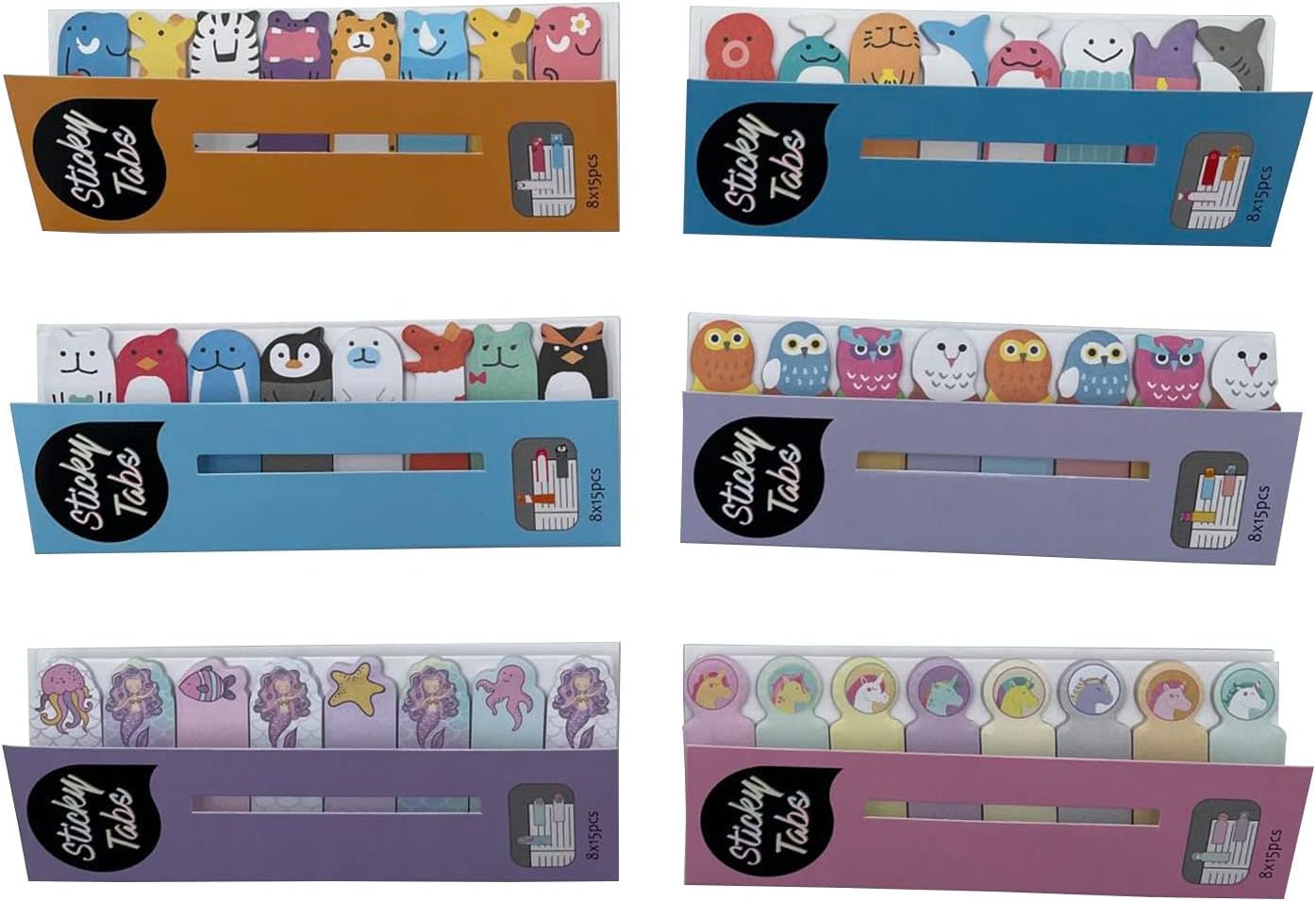 Amazon.com : 600 Pcs Self-Stick Index Tabs Sticky Note Tabs Cartoon ...