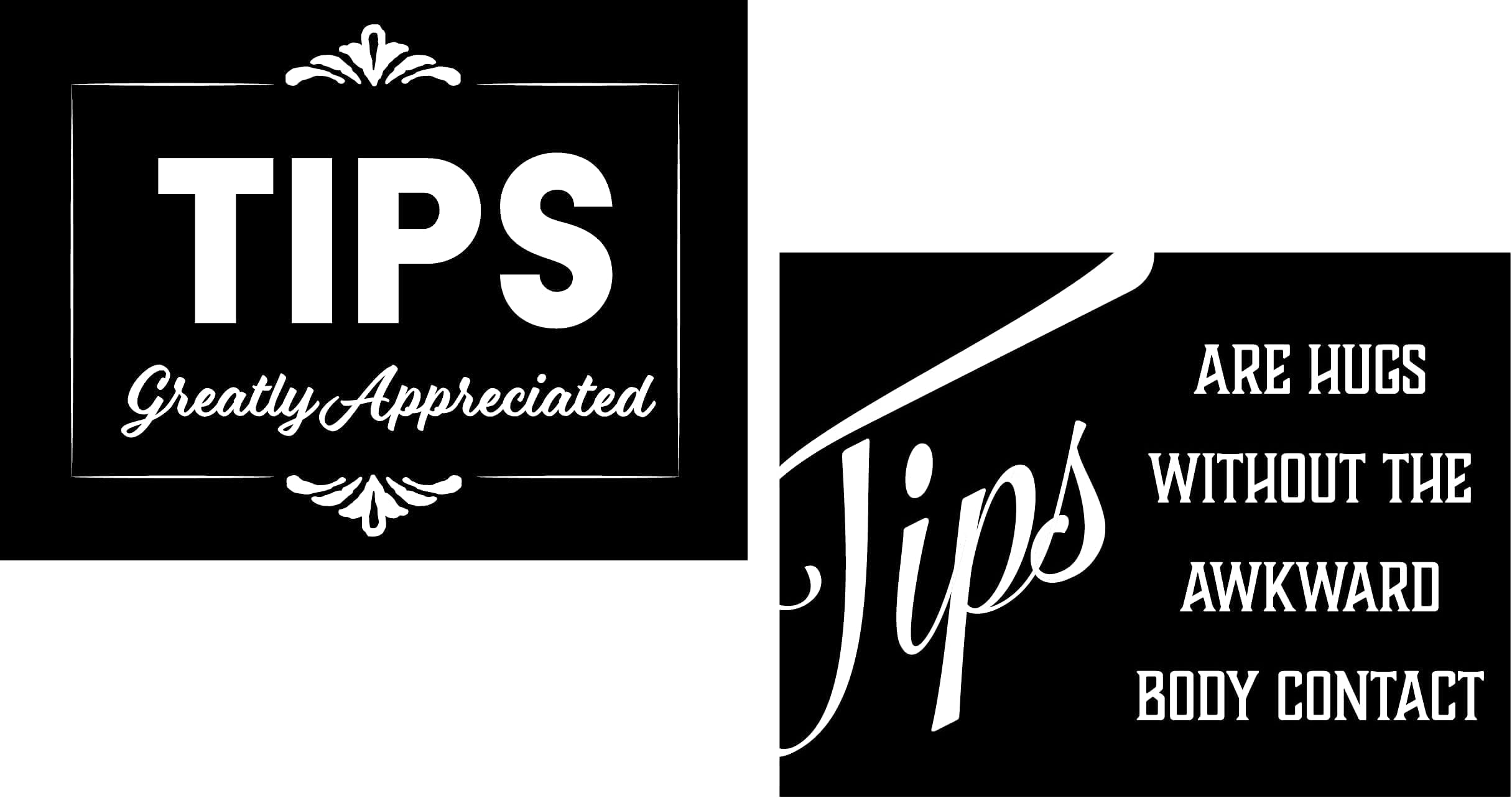 Amazon.com - American Vinyl Tips are Hugs Sticker (Funny Tipping jar ...