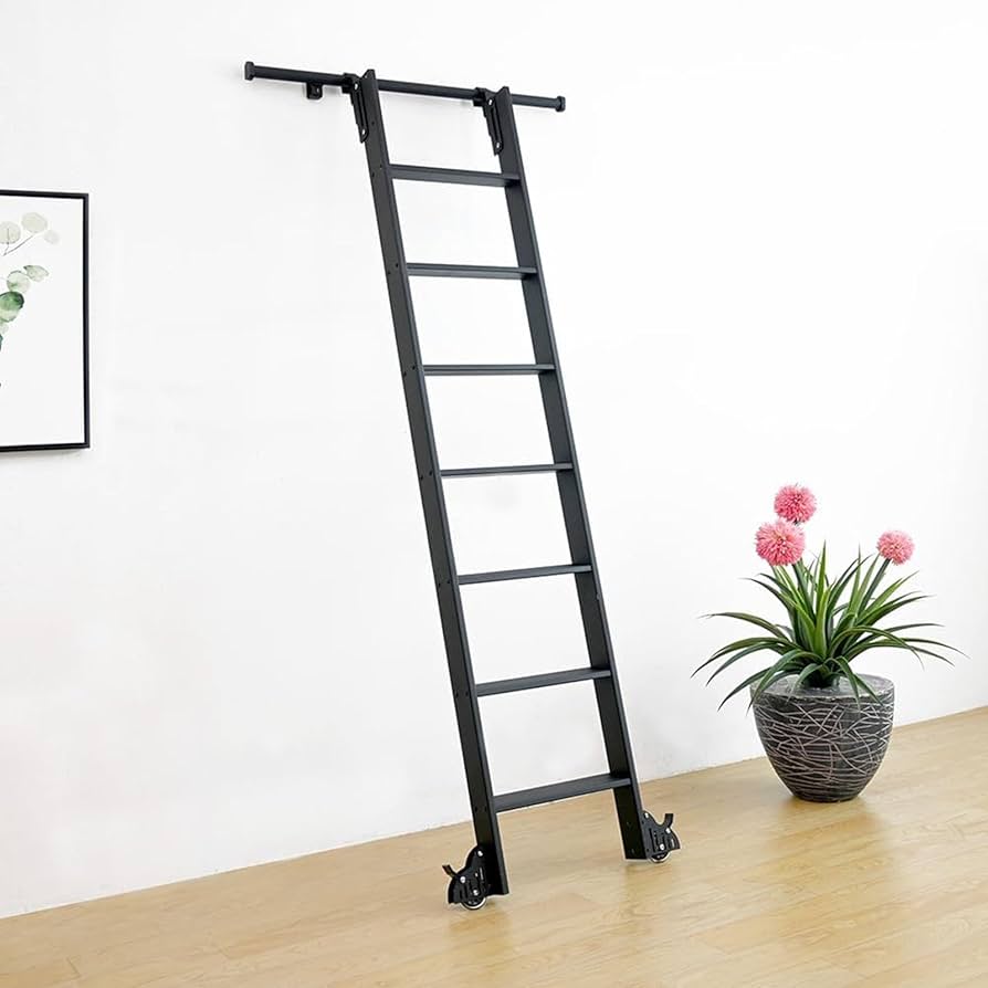 Library Ladders Hook Our Hook And Rolling Ladders — Barn Door