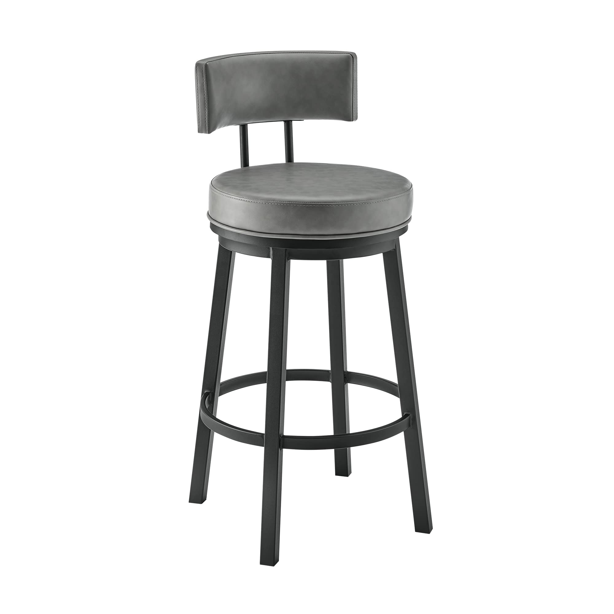 Amazon.com: Armen Living Dalza Swivel Counter or Bar Stool in Black ...