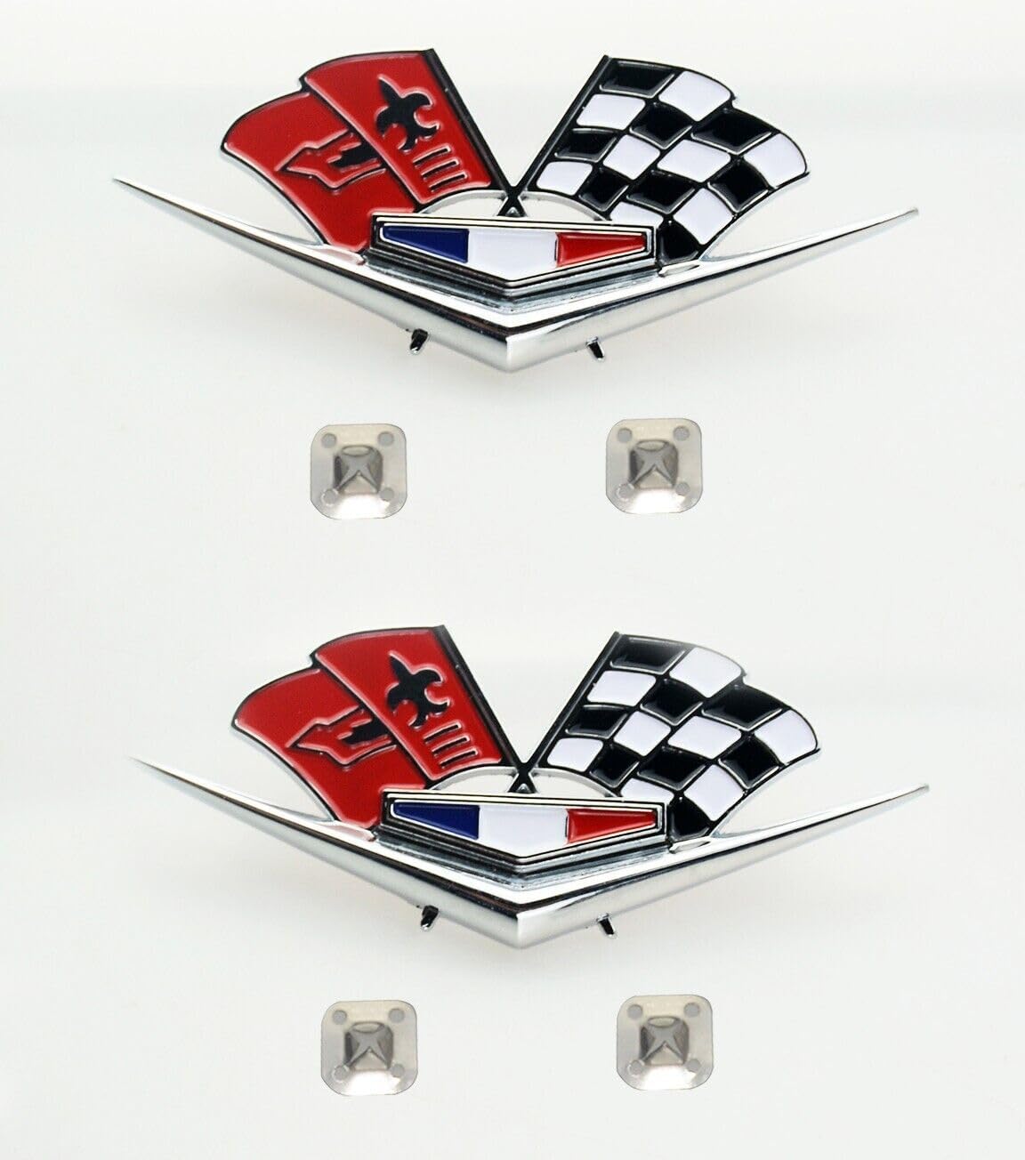 Amazon.com: 2Pc 1962 1963 Chevy Impala Belair Front Fender Emblem 3D ...