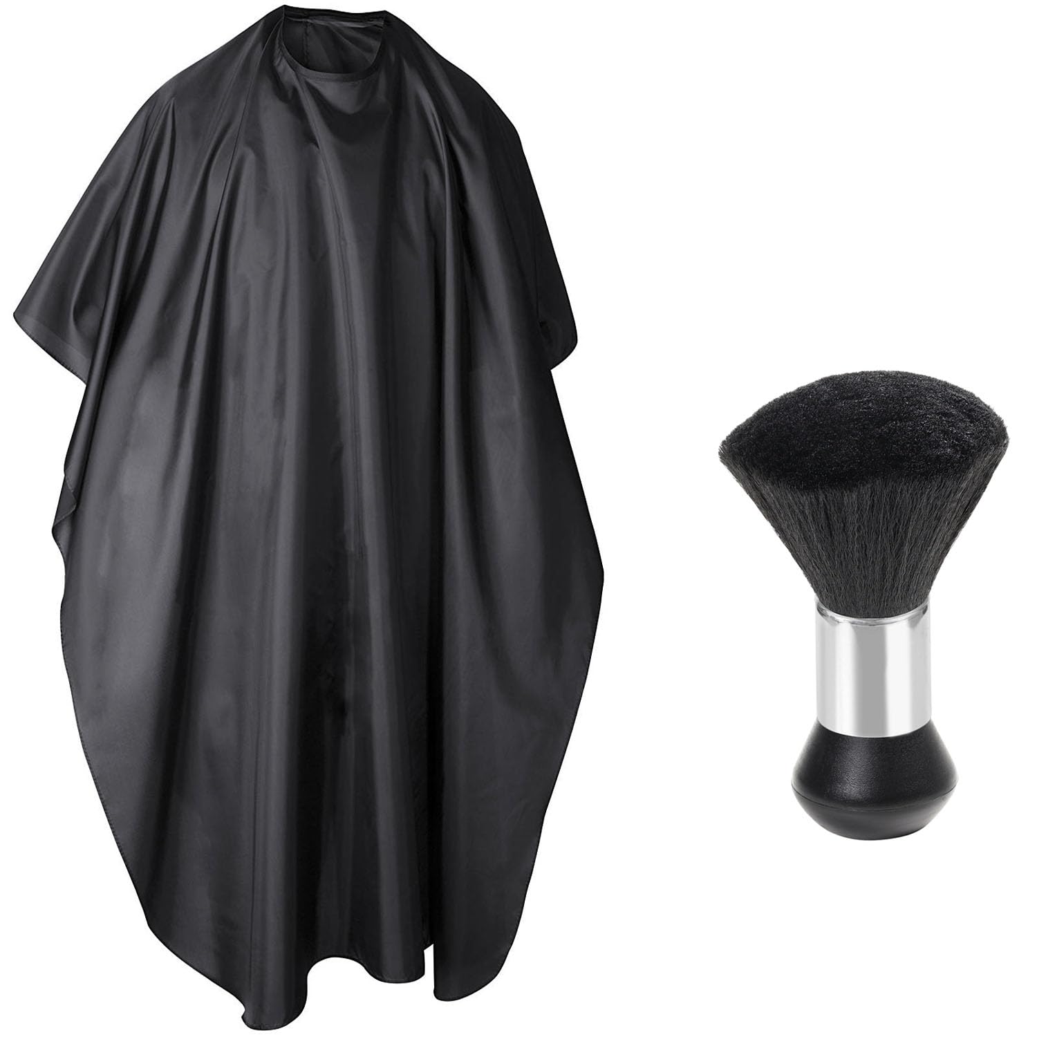 TRIXES Hairdressing Barbers Gown and Handheld Neck Duster, Full Length ...