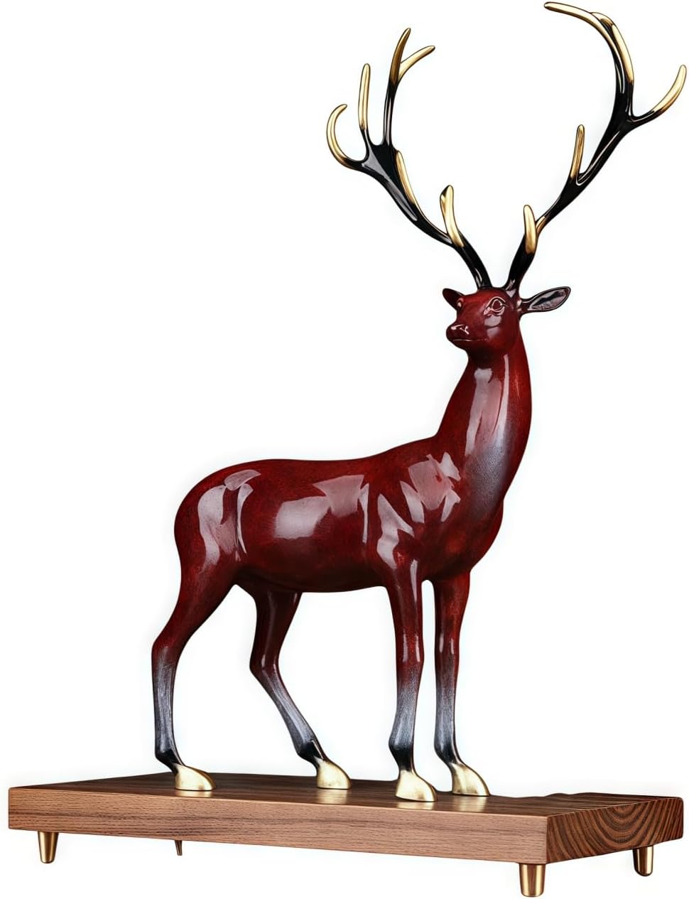 Amazon.com: Pure Copper Christmas Deer Figurines,Deer Statue,Deer ...