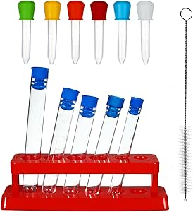 ULTECHNOVO Test Tubes for Children, Plastic Test Tubes with Stand and ...