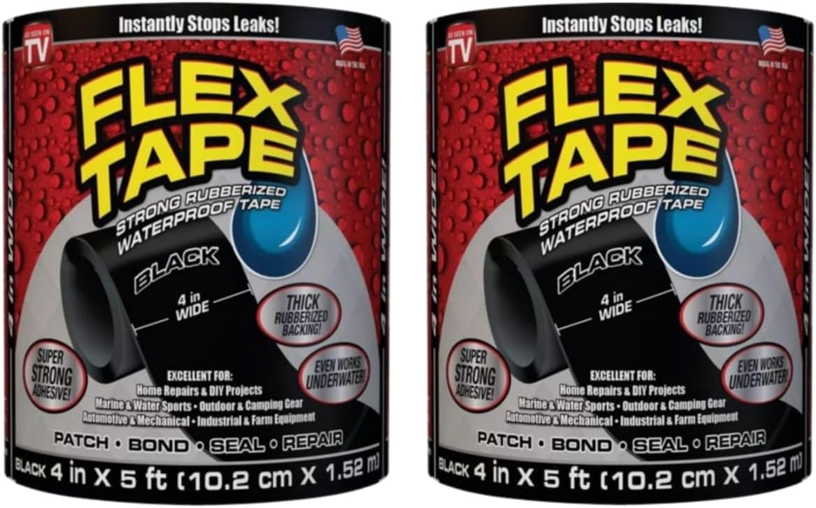 Amazon.com: Flex Tape, 4 in x 5 ft, White, Original Thick Flexible ...