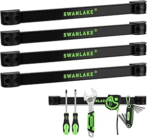 Amazon.com: SWANLAKE 12" Magnetic Tool Holder Strip,Metal Tool Magnet Bar for Garage ...