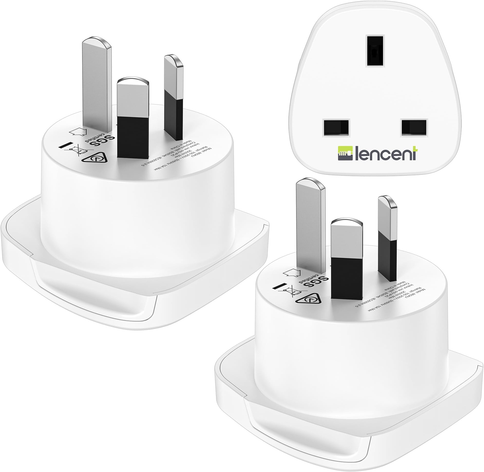 LENCENT 2X UK to Australia China Plug Adapter, Grounded Australian ...