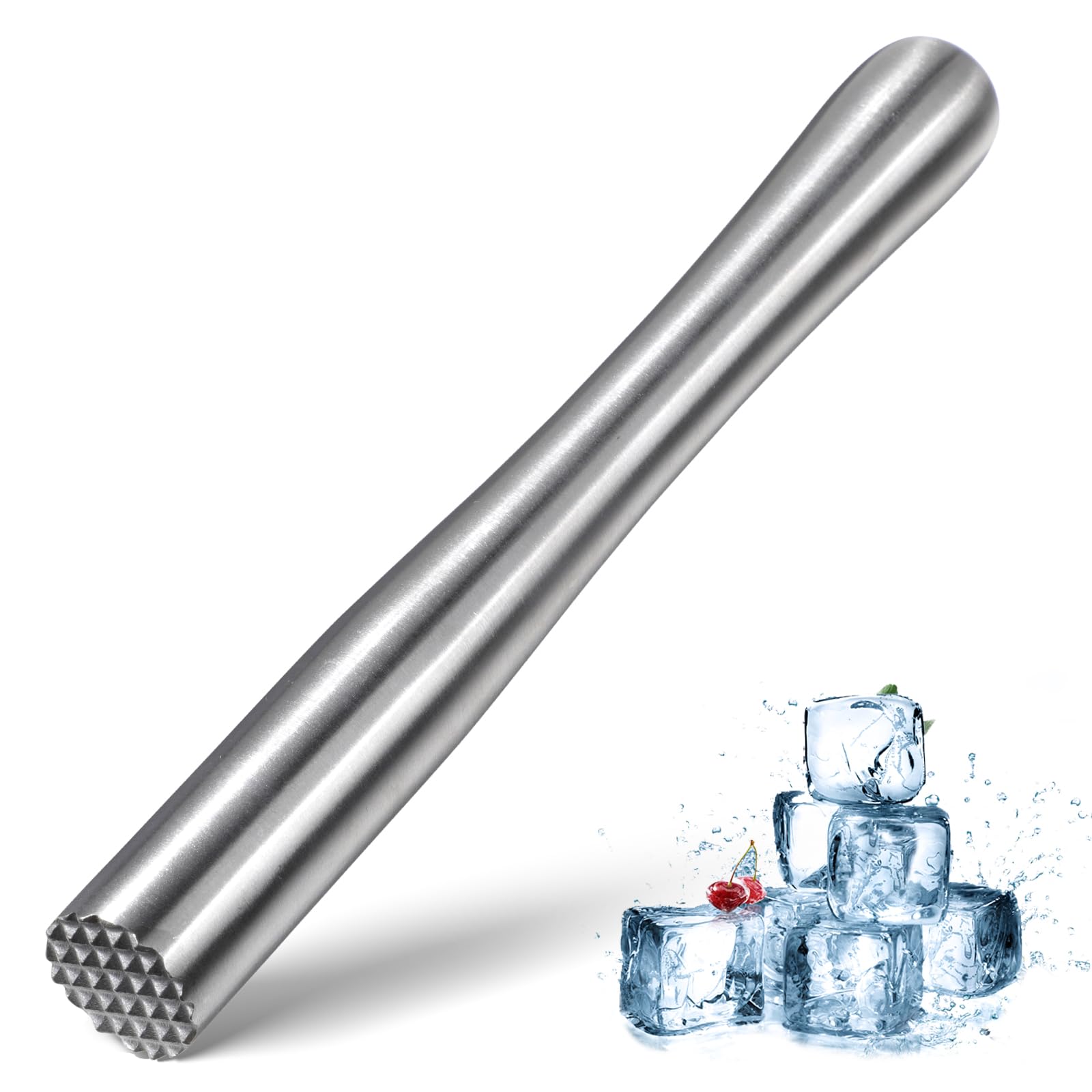 Giantree Stainless Steel Cocktail Muddler, Professional Drink Muddler ...