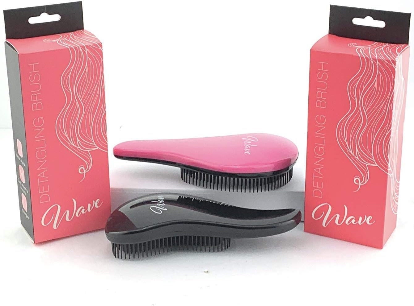 G.B.S Wave Detangling Brush - Wet Glide Thru Hair Brush, Professional ...