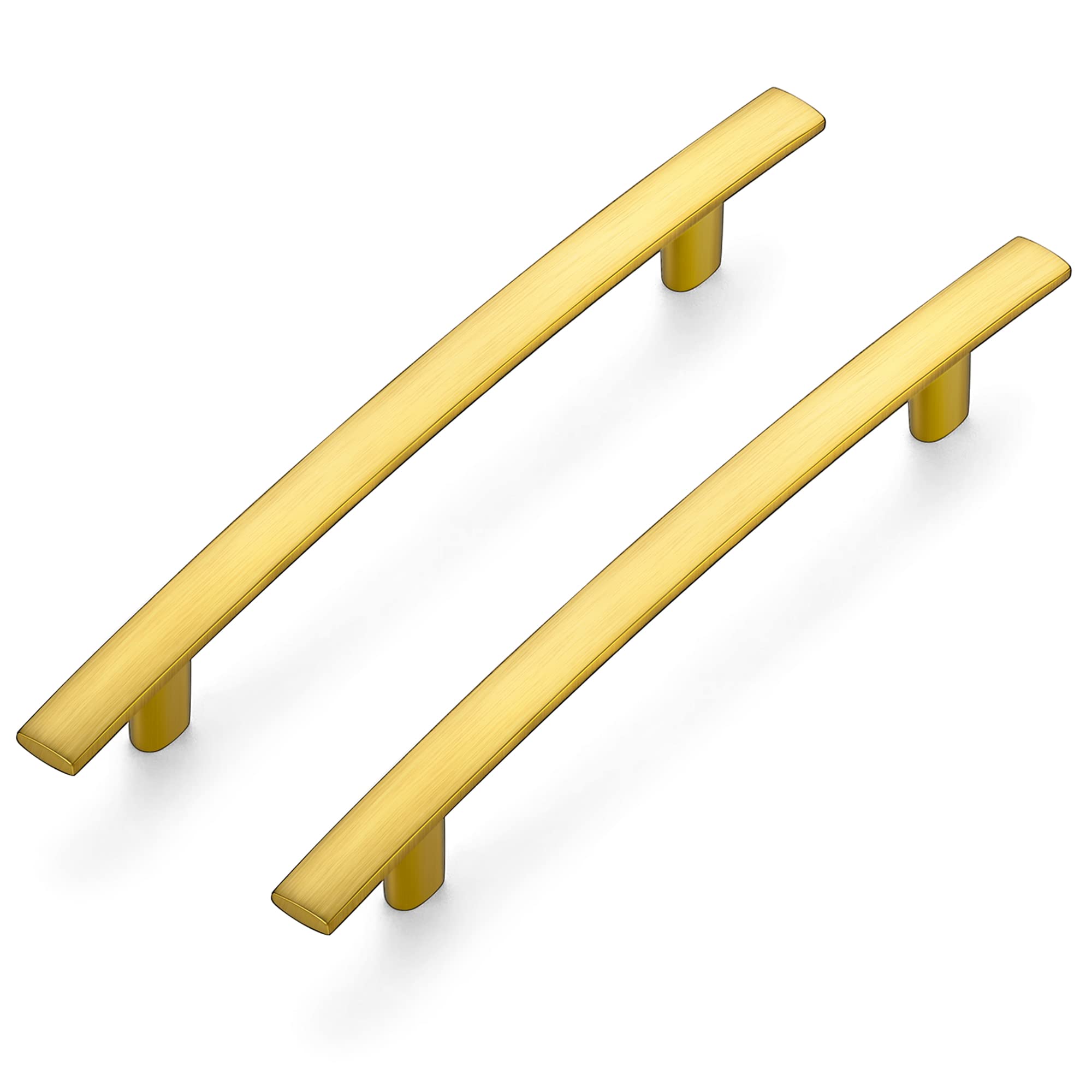 Ravinte 15 Pack 7-1/4" Curved Cabinet Pulls Brushed Brass Arch Pulls ...
