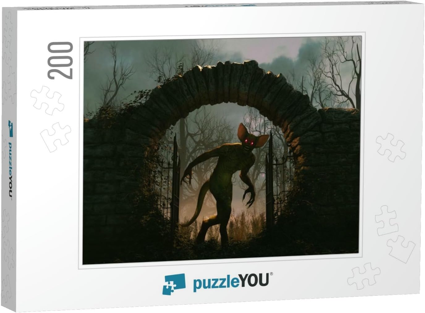 Amazon.com: The Gates is Open & Monster is Releasing, Halloween Scene ...