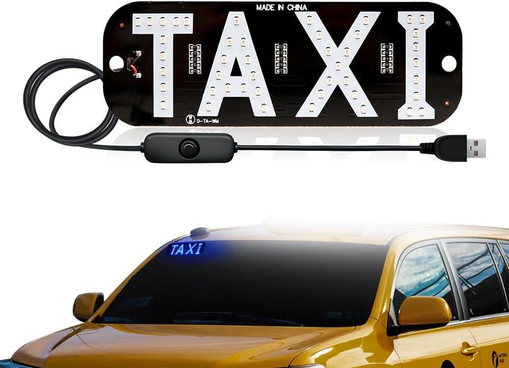 Amazon.com: YSY Juren 1pcs Taxi Sign Light USB On/Off Button, Bright ...