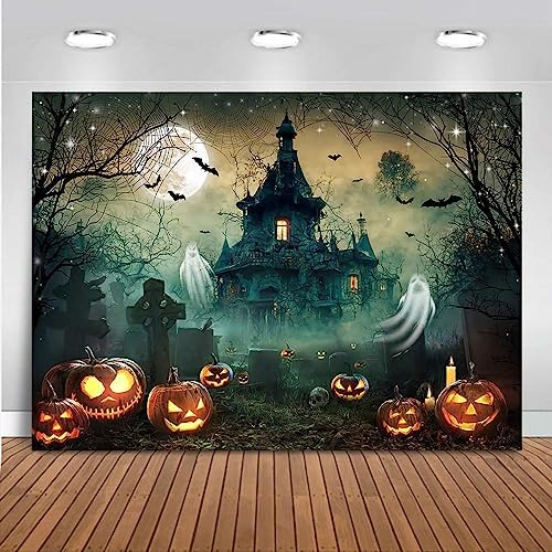 Amazon.com : Mocsicka Halloween Backdrop for Photography Blue Night ...