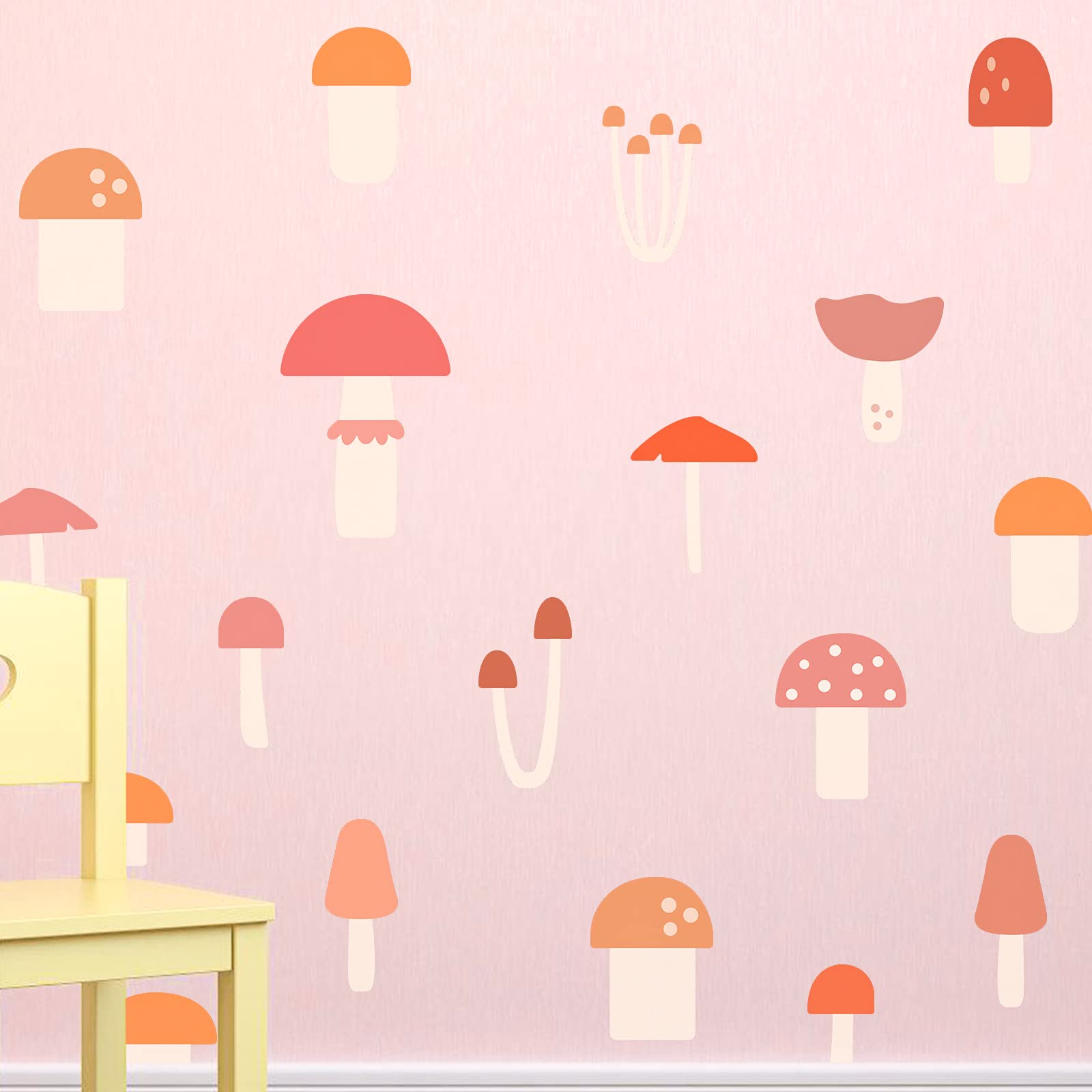 Amazon.com: Mushroom Boho Wall Decals Pink Mushrooms Stickers Boho Room ...