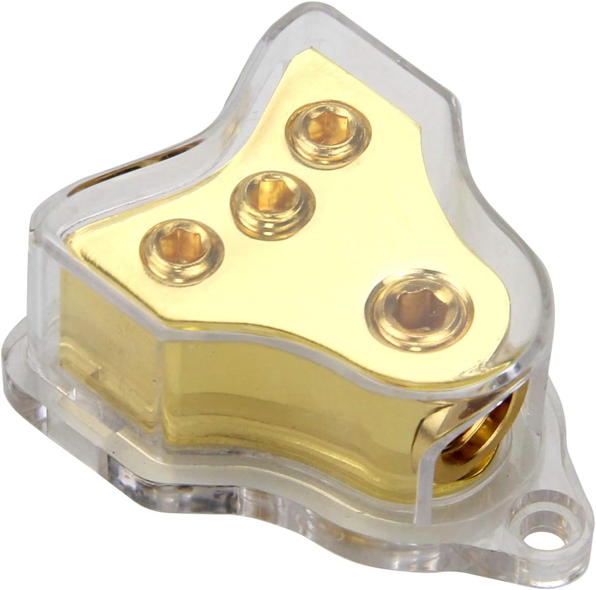 Amazon.com: Temank Power Distribution Block 4 Way, 0 2 4 AWG Gauge in ...