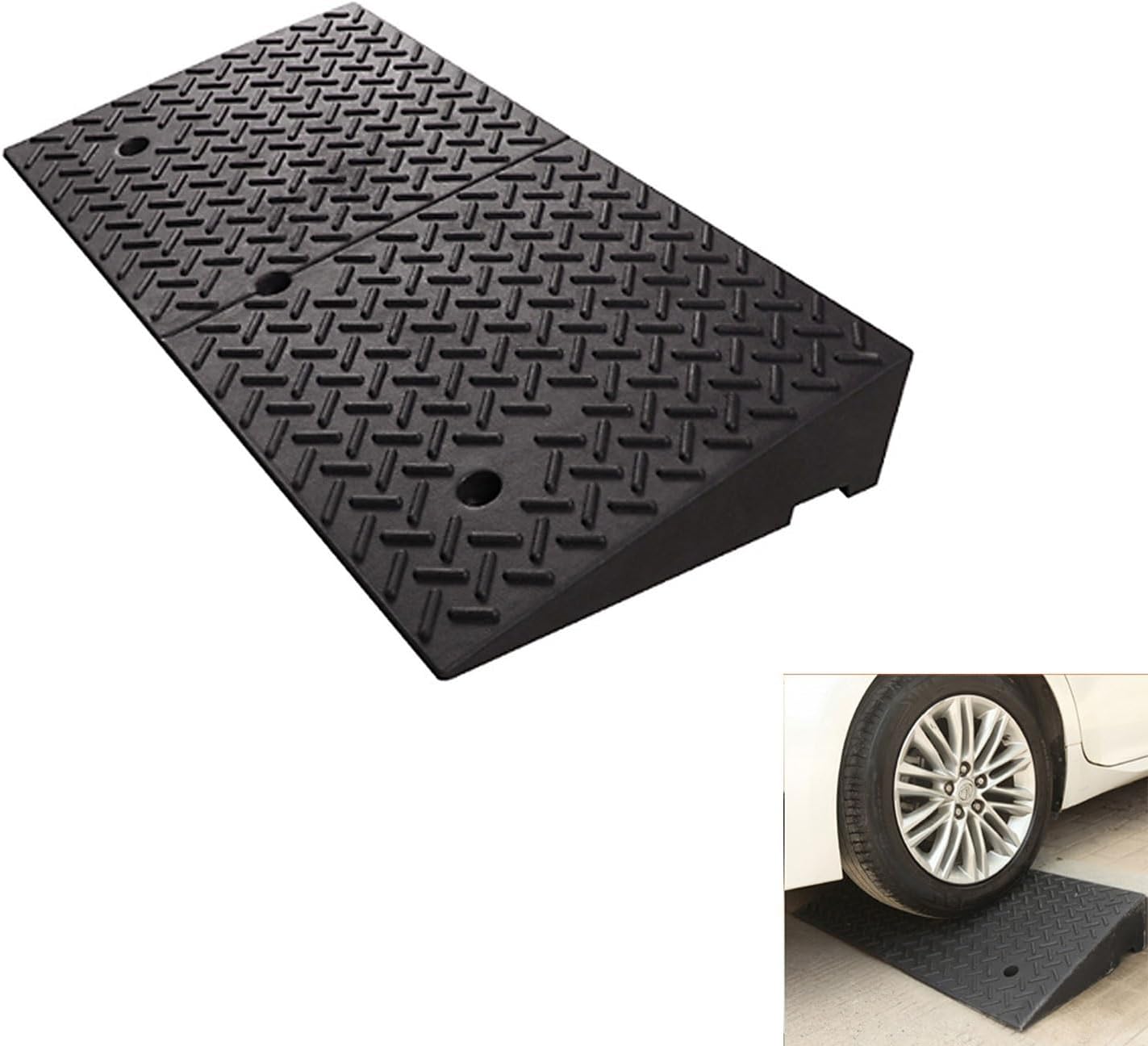GODARM Gummirampe Bordsteinrampe Gummi Auffahrrampe für Anhänger Rampe ...