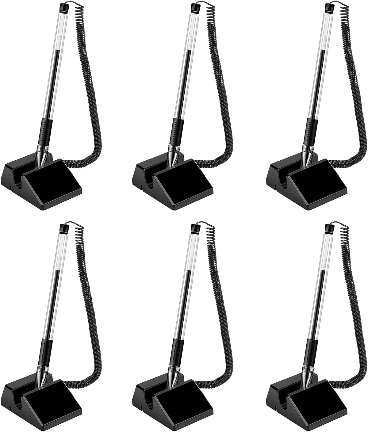 Reception Pen Desk Set On Chain With Stand- Black Counter Pen + Free ...