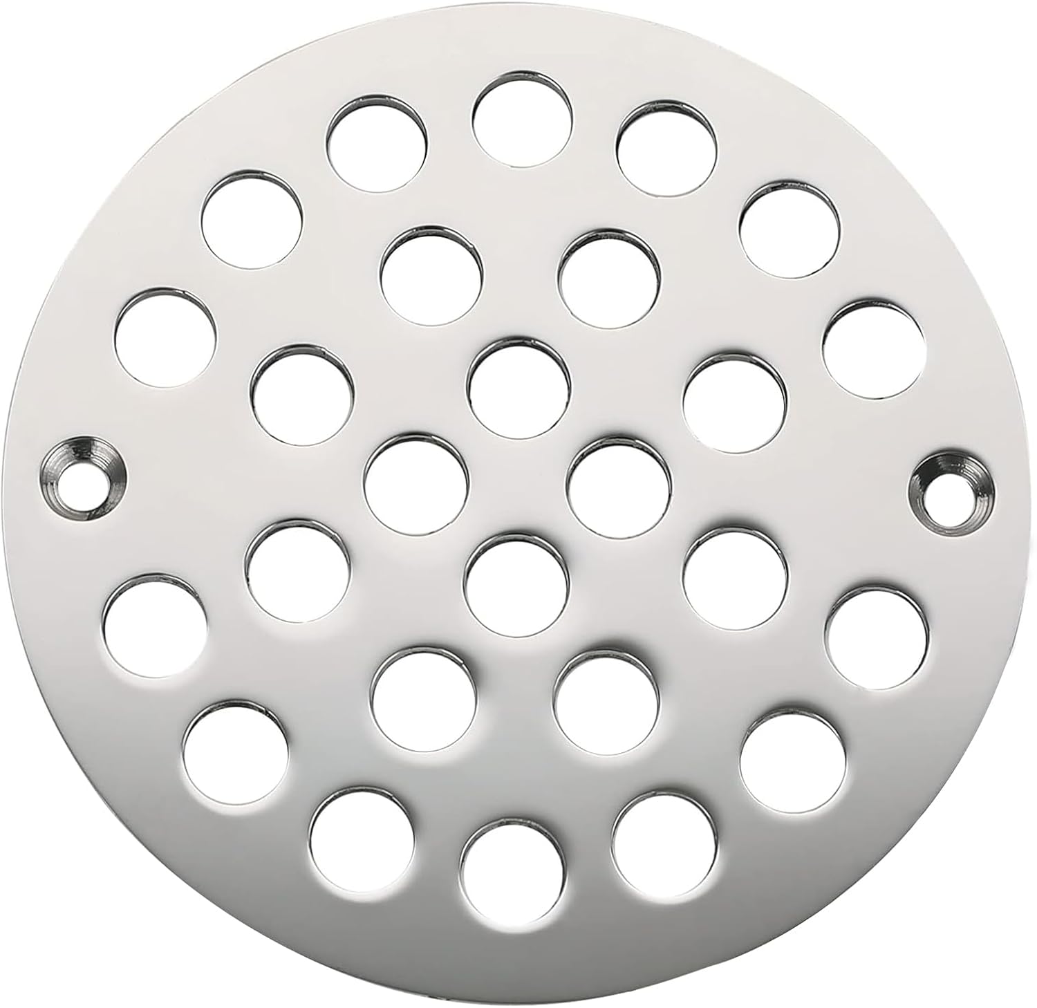 4 Inch Shower Drain Cover,Round Screw-in Floor Drain Cover,Easy-to ...