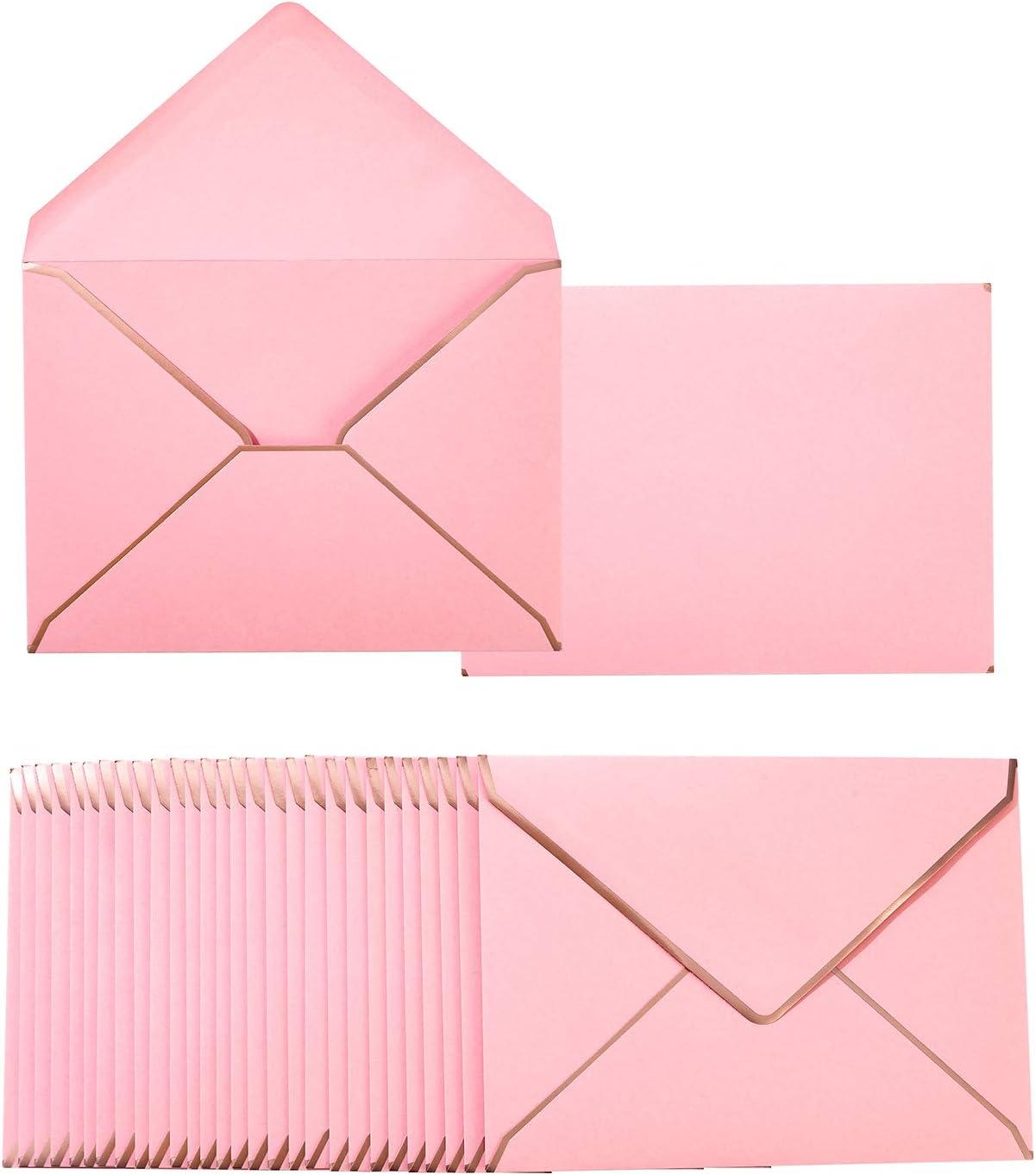 Amazon.com : A7 Envelopes - 25-Pack V Flap Foil Border Luxury Mailing ...