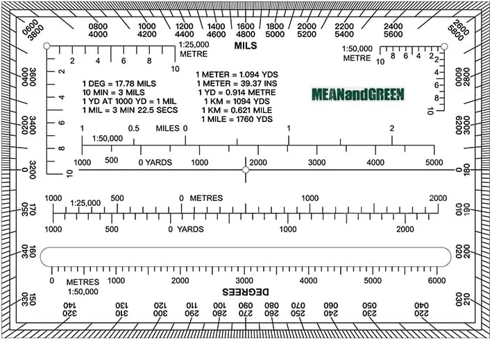Military Protractor RA Mils and Degrees – BigaMart