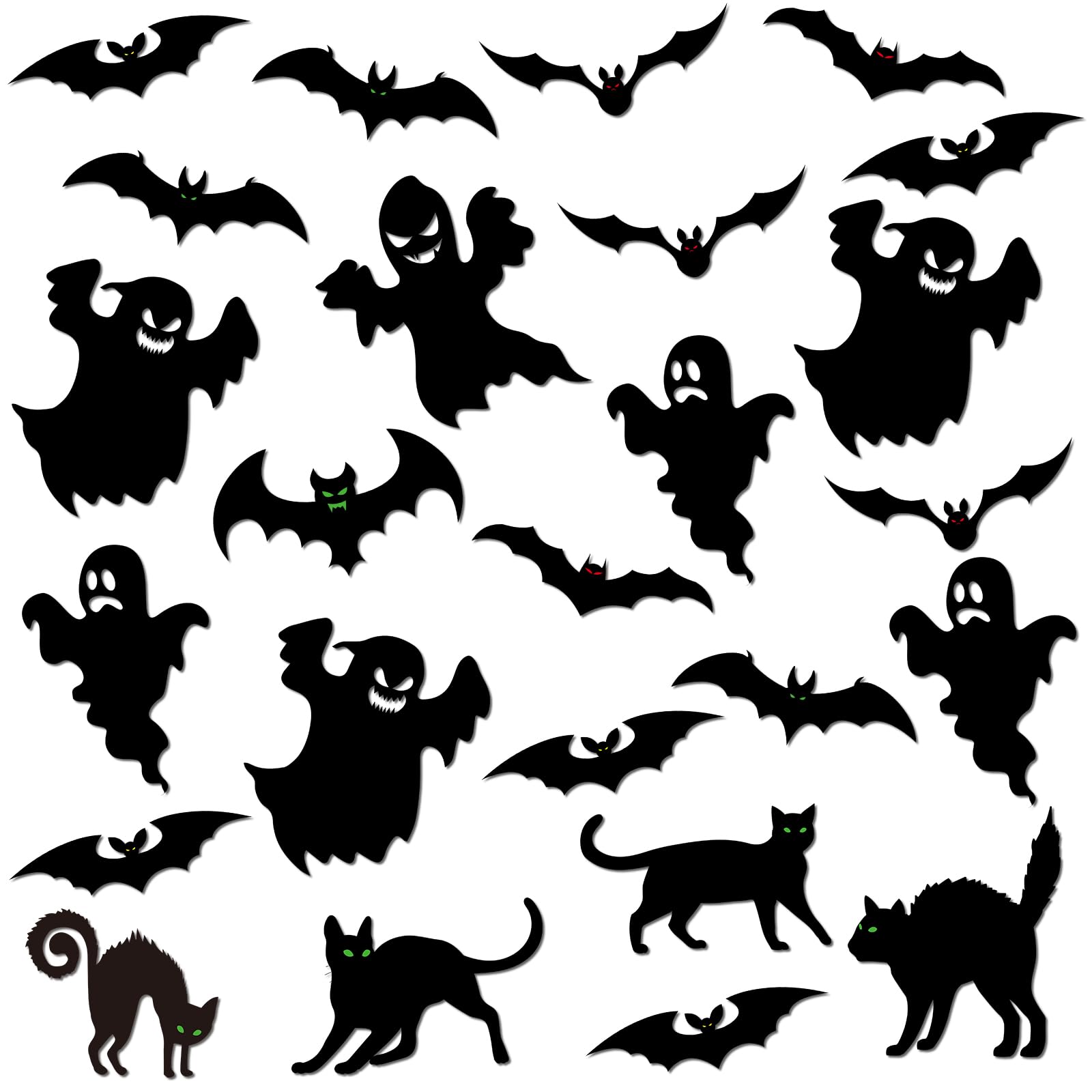 Amazon.com: Bememo 32 Pcs Halloween Garage Door Magnets Magnetic Ghost ...