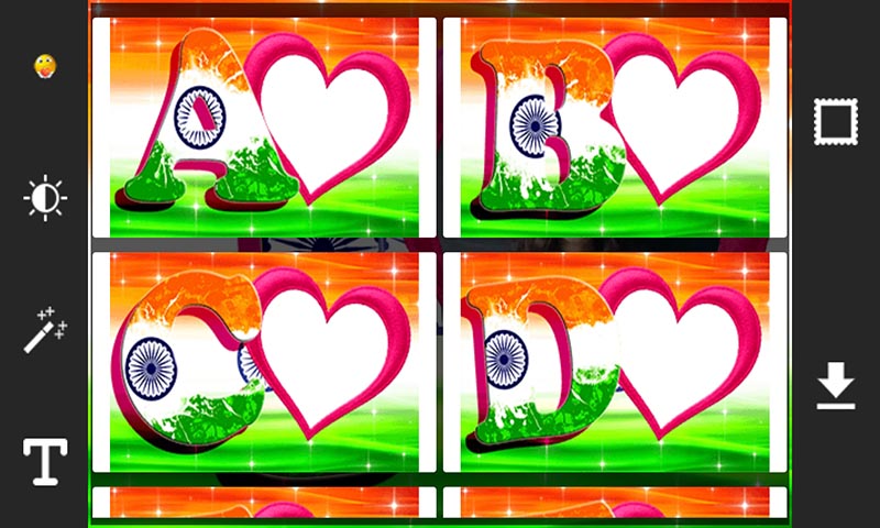 Indian Flag Letter Frames - India Republic day Photo Frames - App on ...