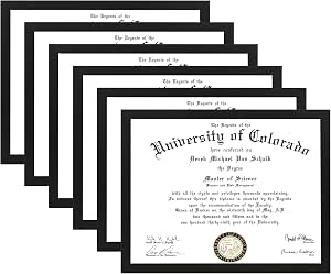 Amazon.com - LBECUA 8.5x11 Certificate Frames Set of 6, Diploma Frames ...