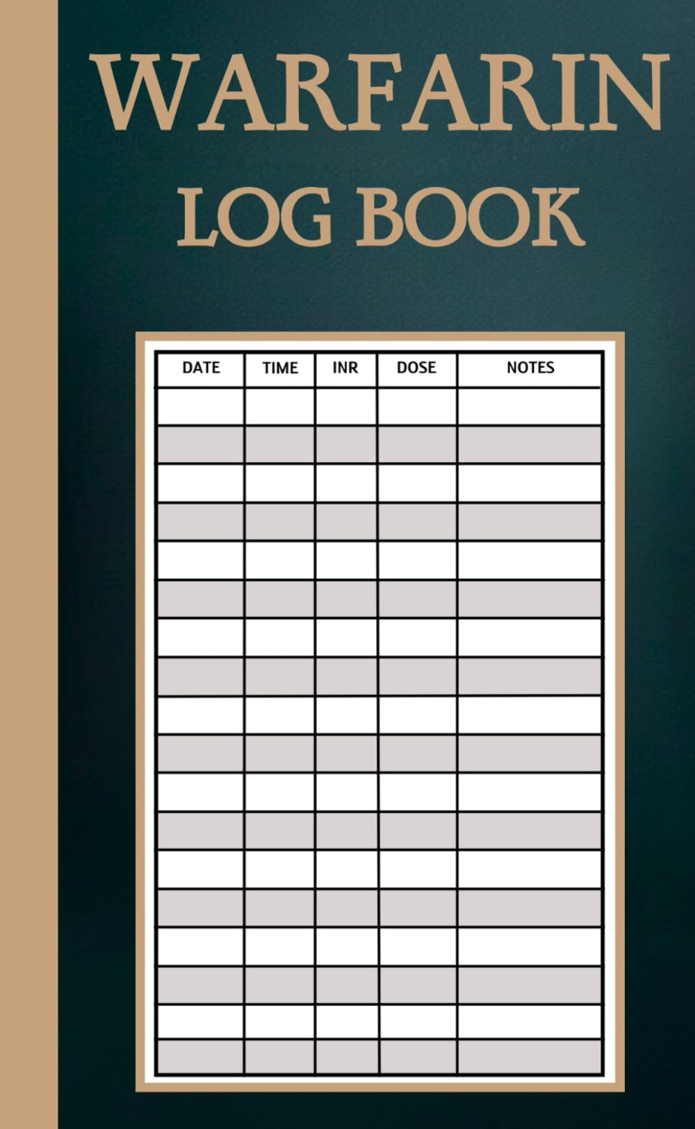 Warfarin Log Book: Track INR Levels, Doses, and Notes for Safe ...