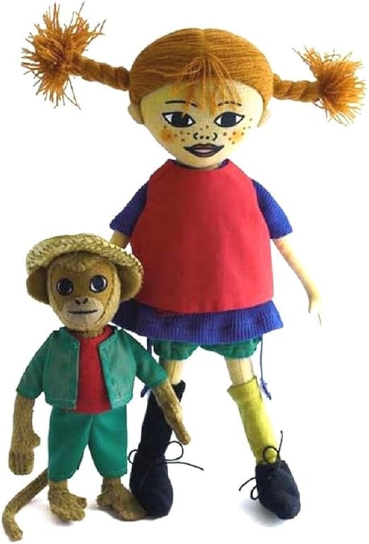 Pippi Långstrump och herr Nilsson dockor : Amazon.se: Leksaker
