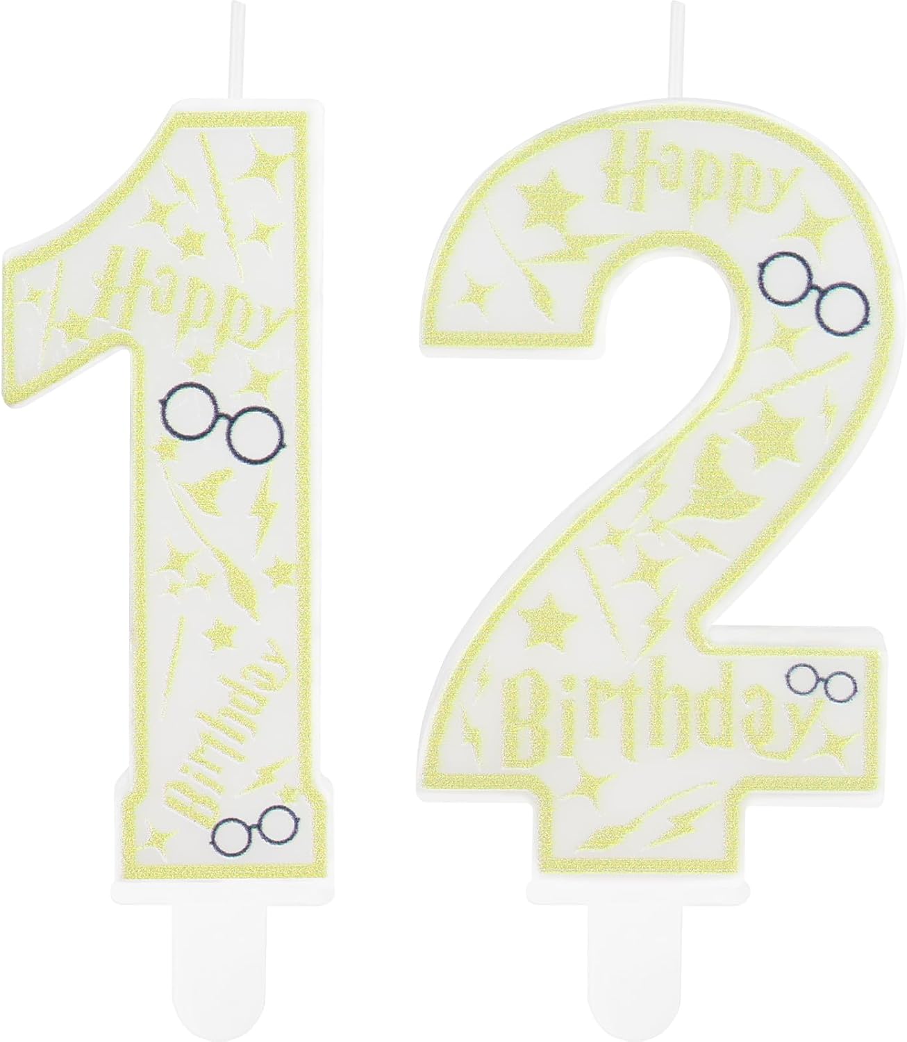 Amazon.com: Hongplus Magical Wizard Party Birthday Candles Number 12 ...
