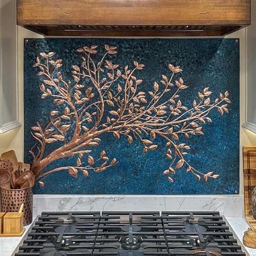 Amazon.com: Handmade Copper Kitchen Backsplash Tiles, Tree Branches ...