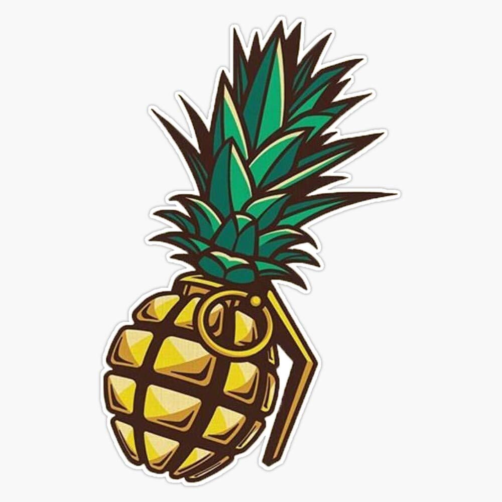 Pineapple Grenade Stencil
