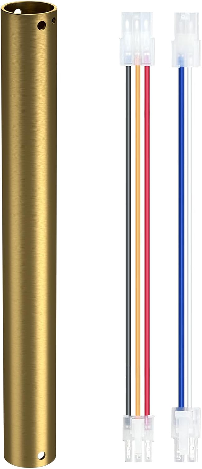 KAPOEFAN 24 Inch Ceiling Fan Extension Downrod and Wires,Ceiling Fan ...