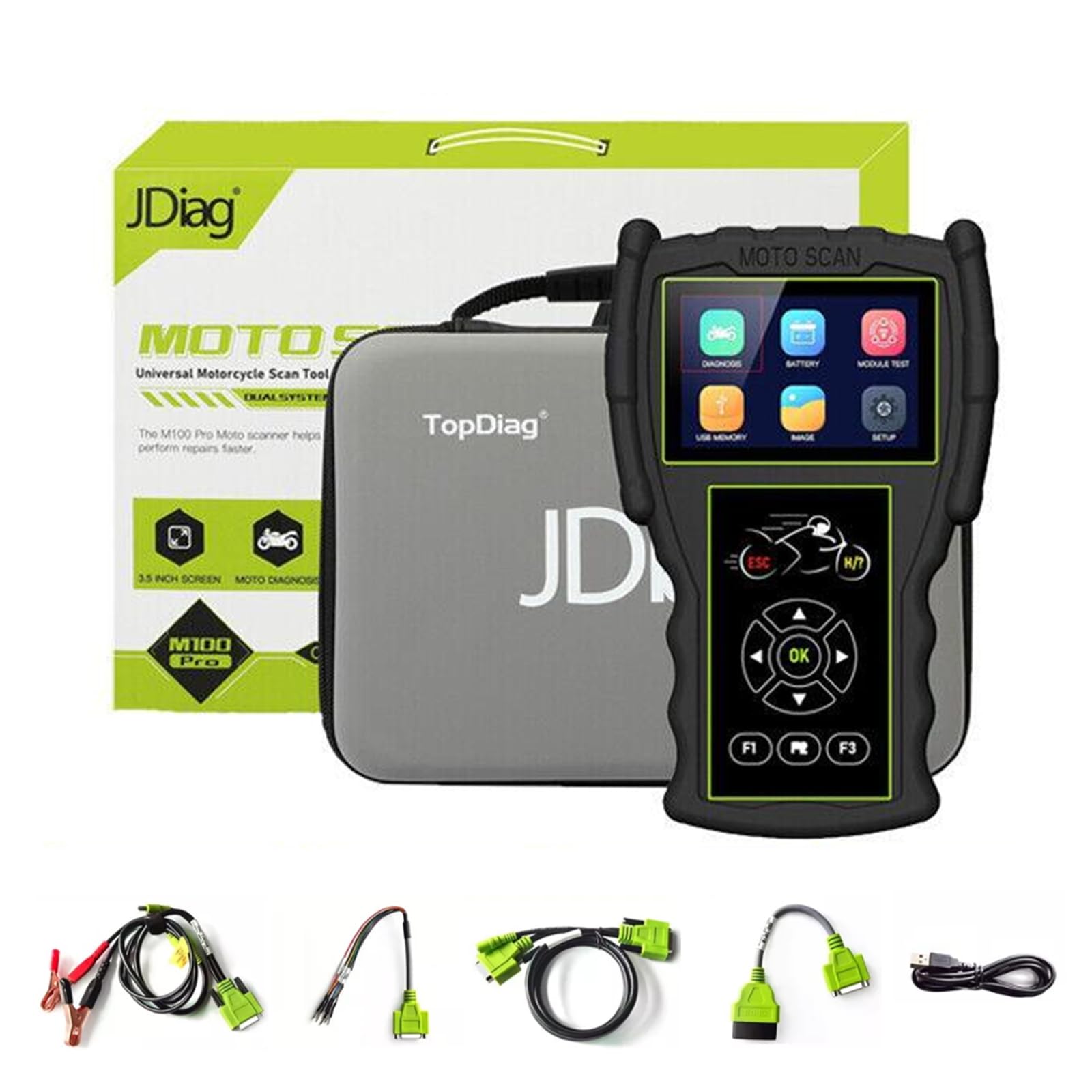 Amazon.com: Motorcycle System Engine Diagnostic Test Tool M100 Pro Moto ...