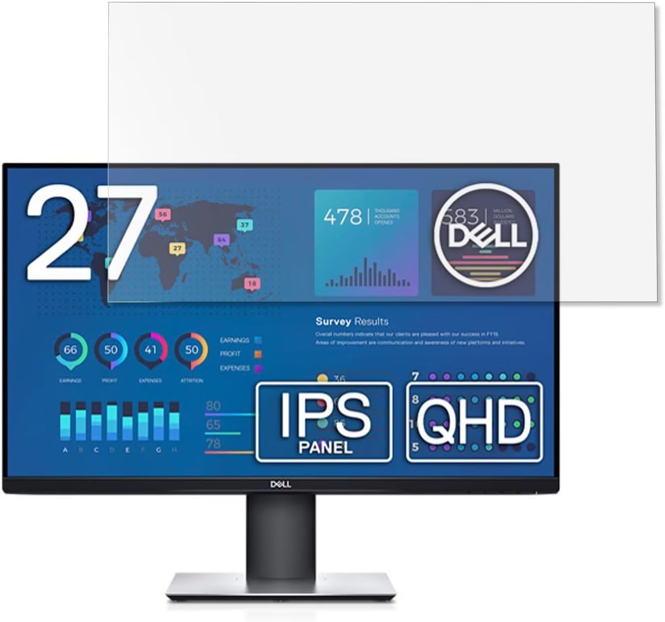 Amazon.co.jp: Dell P2720D 27インチ 向け フィルム 超透明 パソコンモニター液晶保護フィルム PCモニター ...