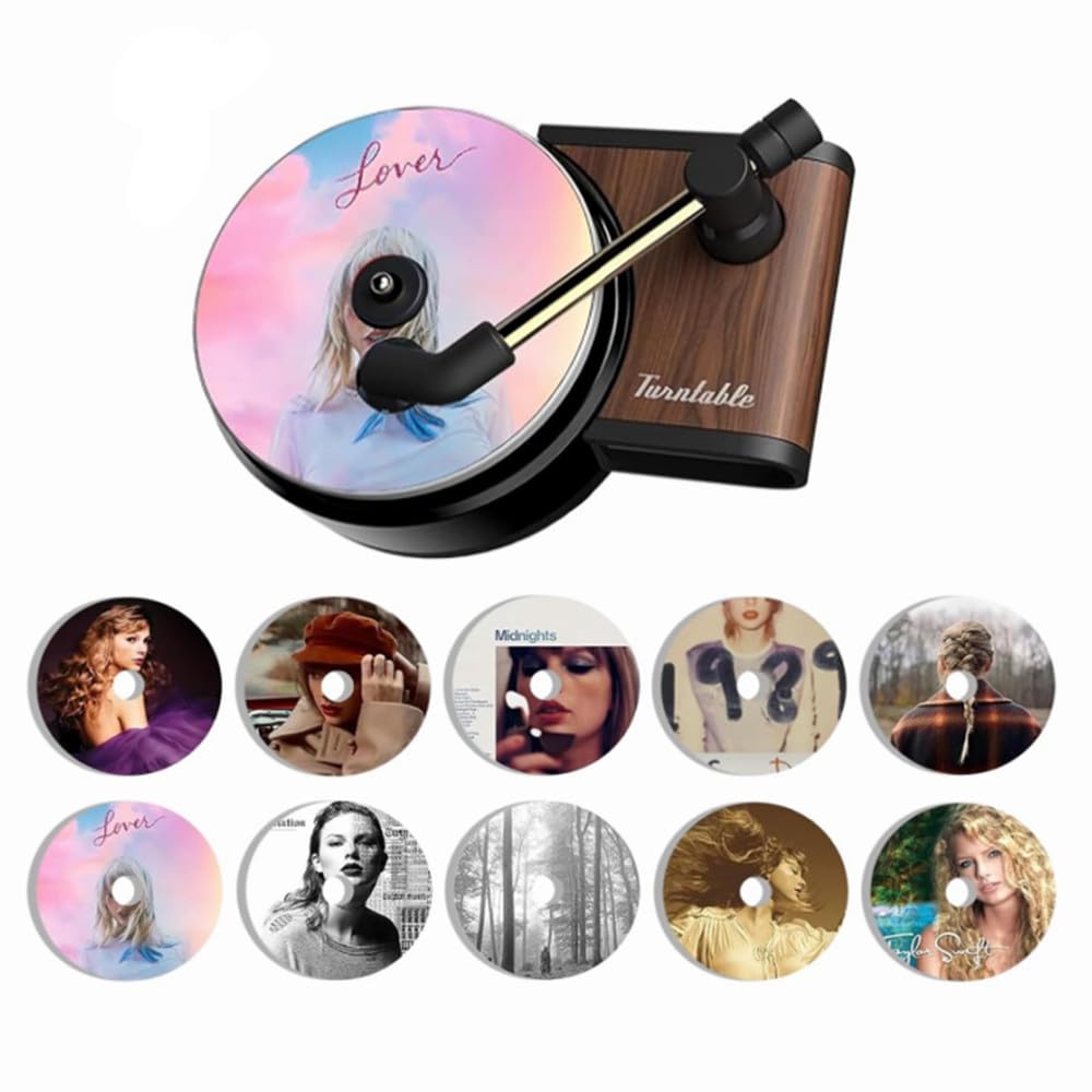 Car Record Player Taylor Air Freshener, 1pcs Car Vent Clip Air Diffuser ...