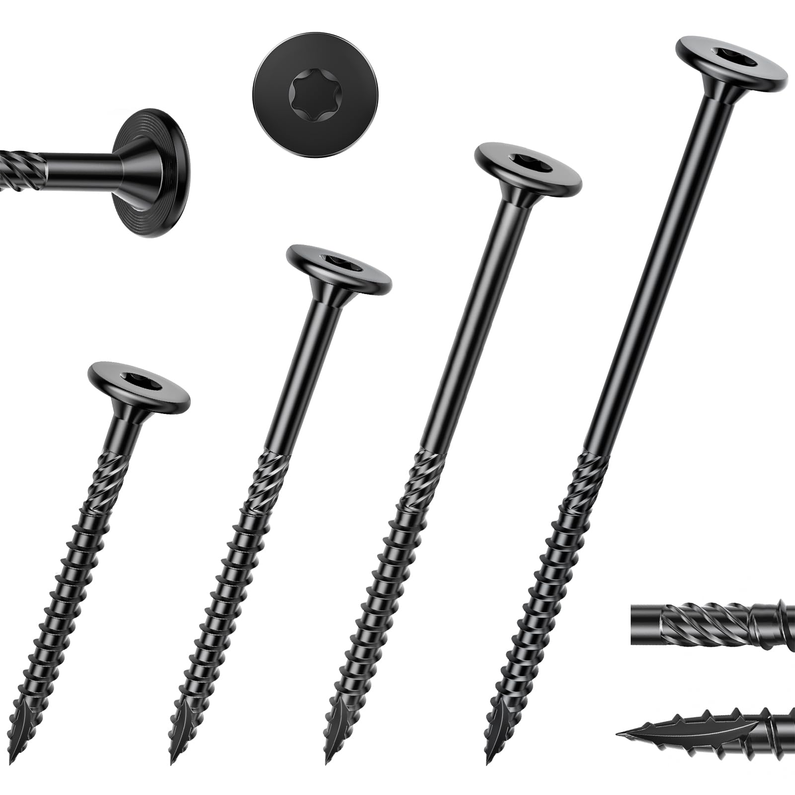 Snapklik.com : FMhotu Heavy-Duty Outdoor Wood Screws Assortment ...