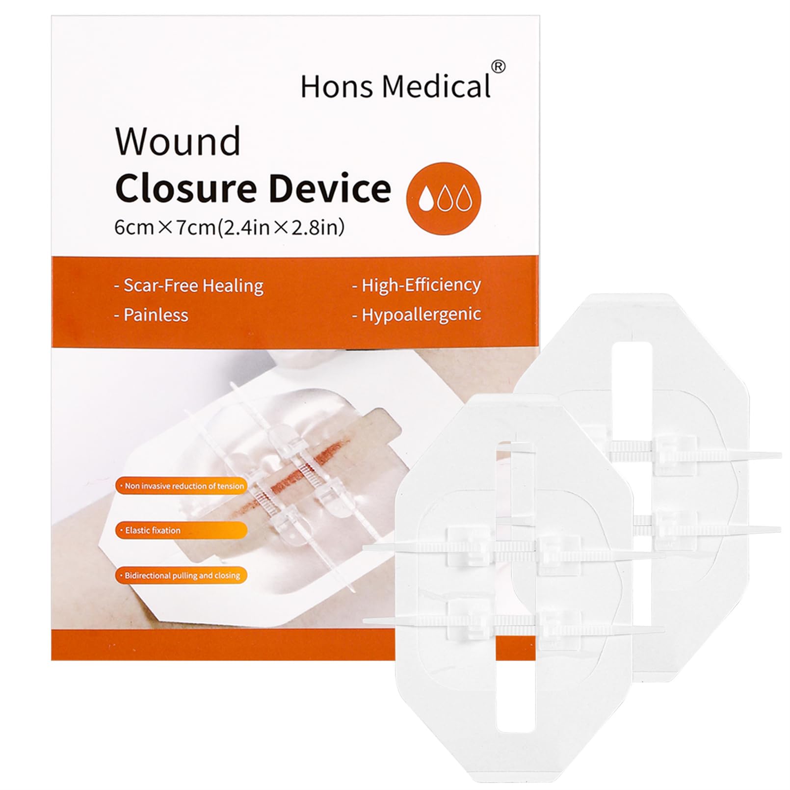 Amazon.com: Emergency Wound Closure Strip 2PCS Wound Closure Kit Zip ...