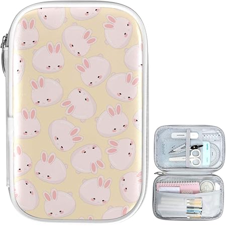 Amazon.com: Oarencol Cute Bunny Pencil Case Rabbit Animal Zipper Pen ...