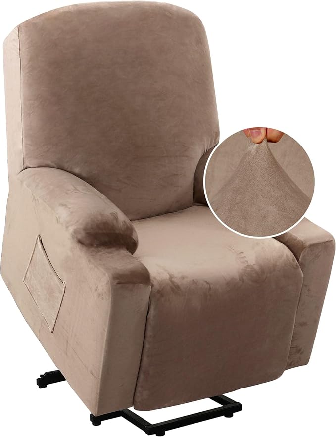 Amazon.com: H.VERSAILTEX Rich Velvet Stretch Recliner Slipcovers 1 ...