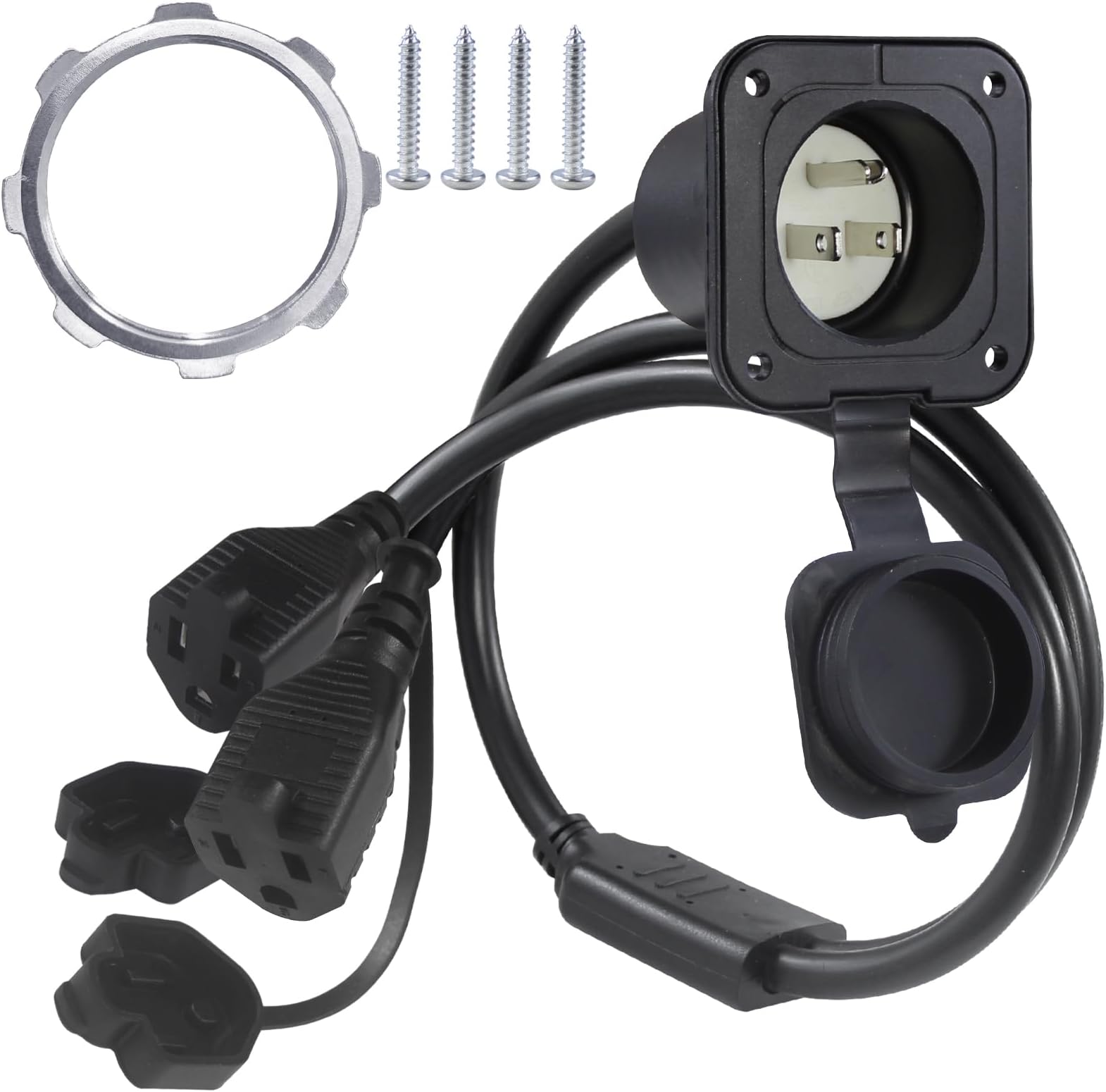 Amazon.com: KUNCAN 15A AC Port Plug - 125V Power Inlet Socket with Dual ...