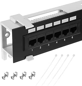 Amazon.com: MECCANIXITY 2.3" Blank Key Stone Cat6 Network 12-Port Patch ...