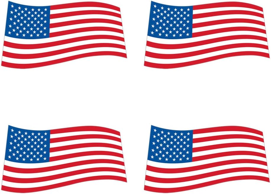 Amazon.com: dealzEpic - Flying/Waving USA Flag Sticker - Self Adhesive ...