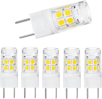 LED G8 Light Bulb, G8 GY8.6 Bi-pin Base LED, Daylight 6000K T4 G8 Base ...