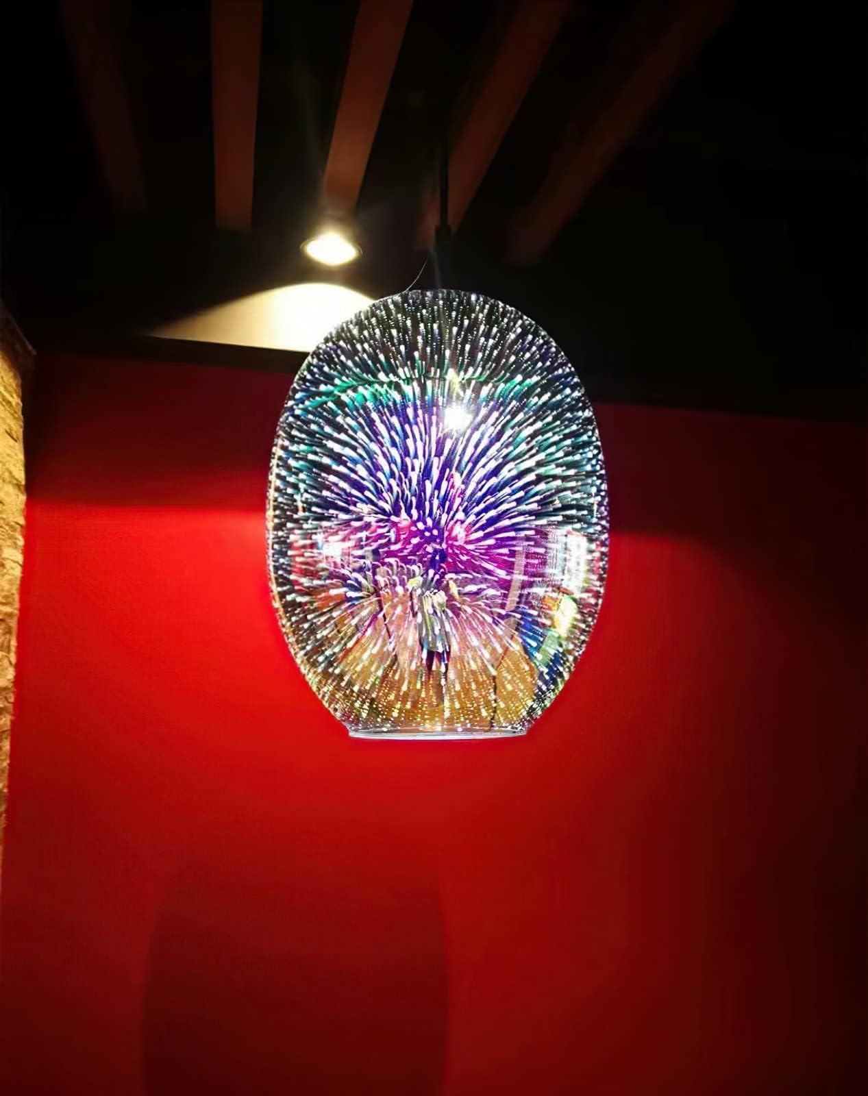 KoKo&Yukina 3D Glass Colorful Pendant Light Fireworks Pendant Light ...