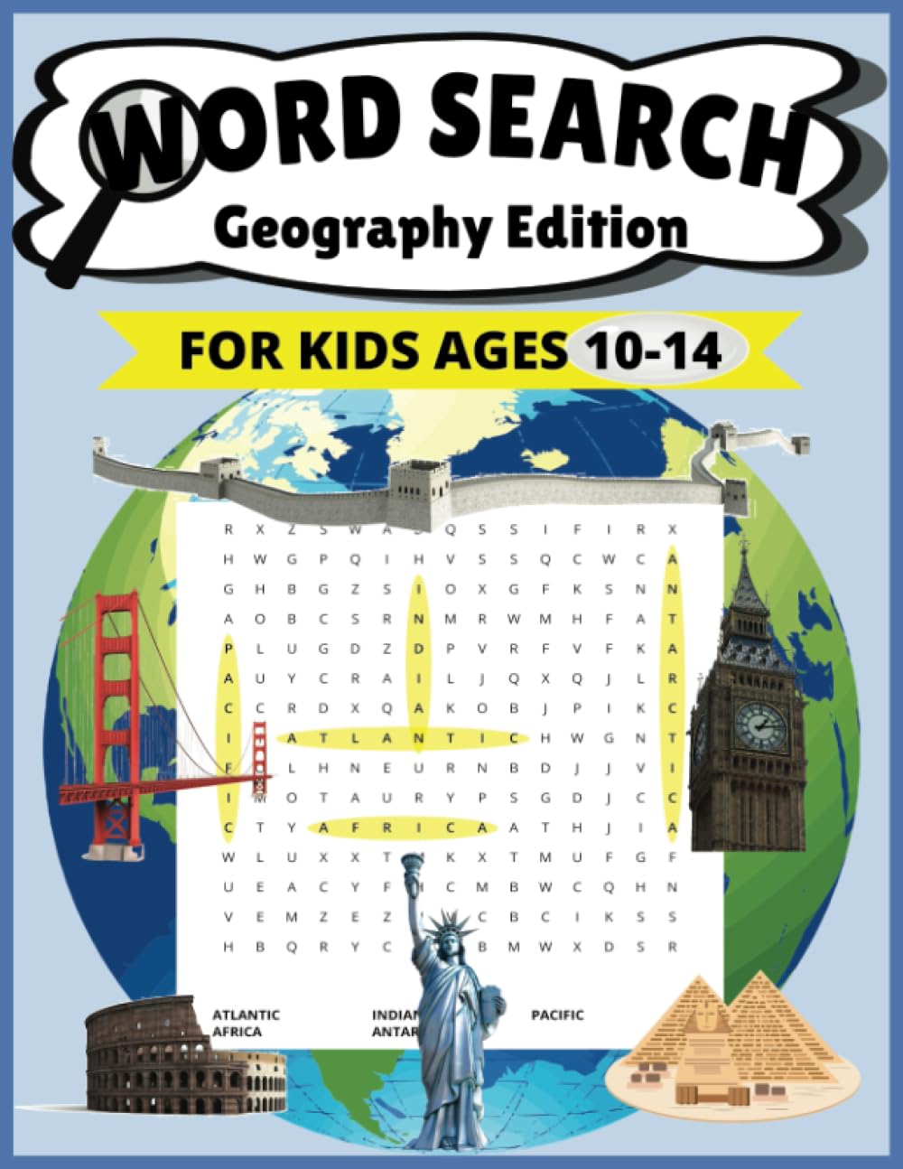 Word Search for Kids Ages 10-14 Geography Edition: Over 300 Words with ...
