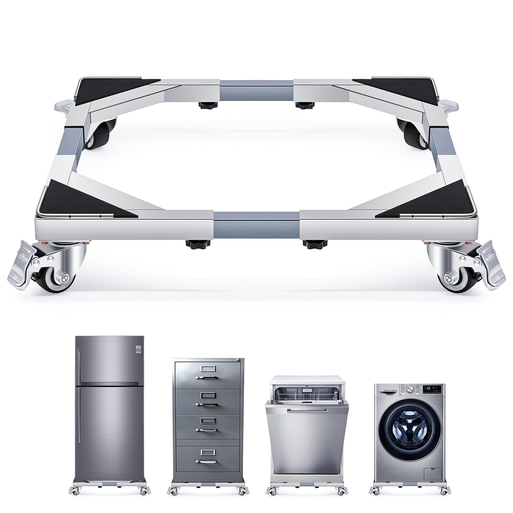 Amazon.com: Nefish Upgraded Stainless Steel Appliance Dolly with Wheels ...