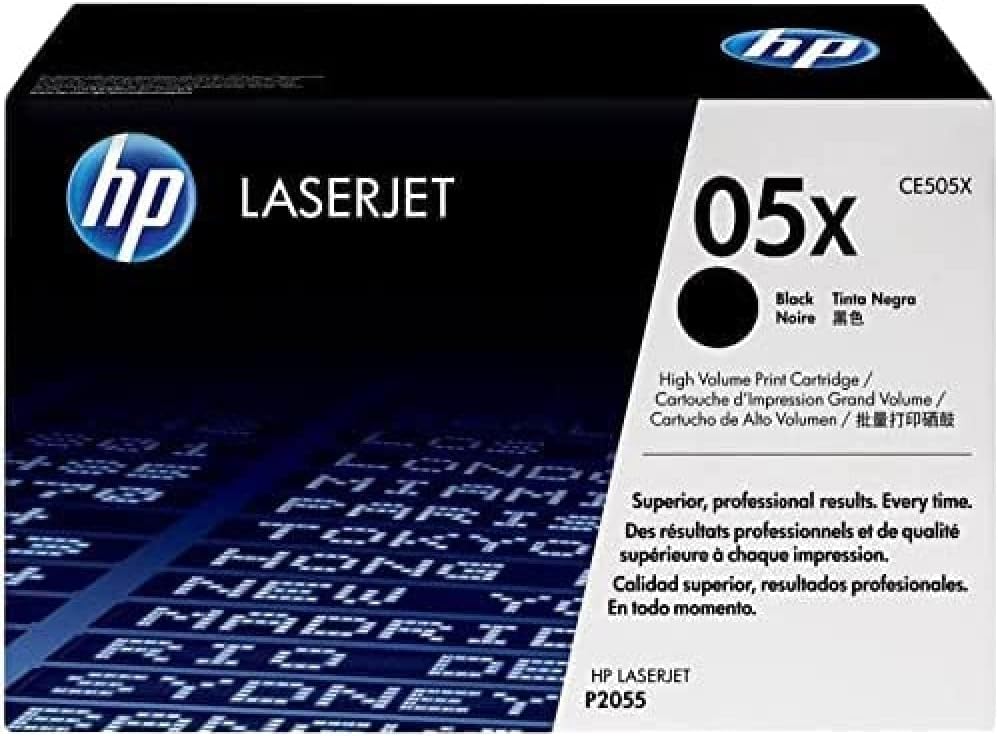HP 05X (CE505X) High Yield Black Original Toner Cartridge, XL : Amazon ...