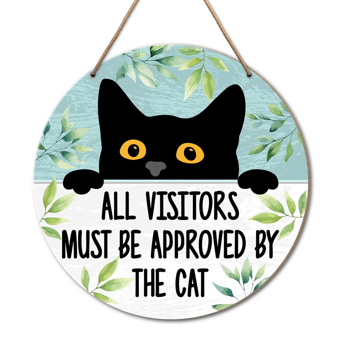 Amazon.com: Cat Sign for Front Door, Funny Cat Wall Hanging Decor for ...